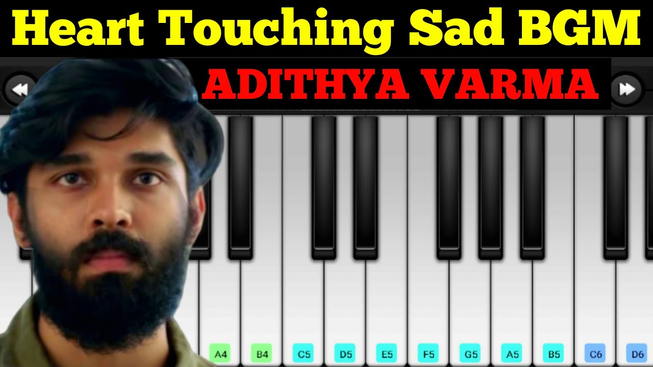 Adithya varma sad BGM | Piano tutorial | aditya varma love bgm| Dhruv ...