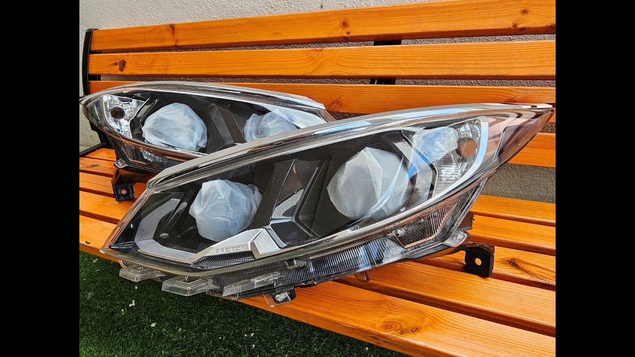 Proton Persona "downgrade" headlight - YouTube