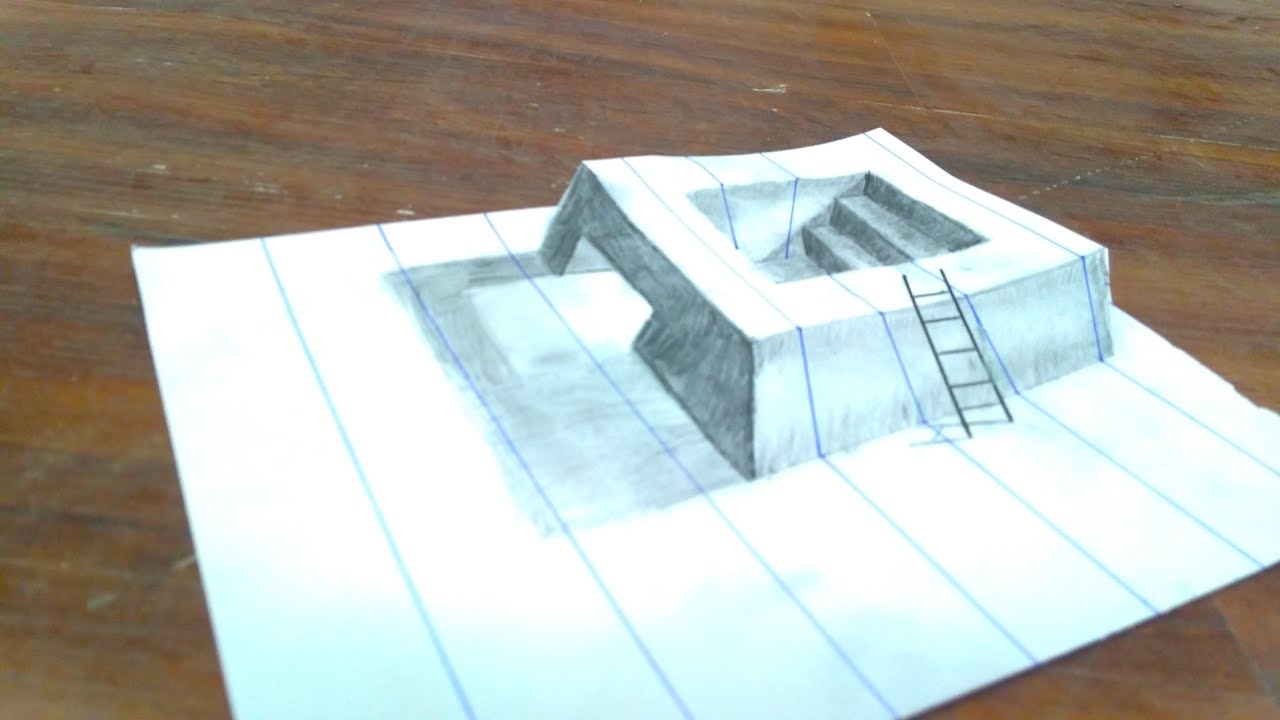 3D Drawing Step by Step || Easy Tutorial for Beginners || How to Draw ...