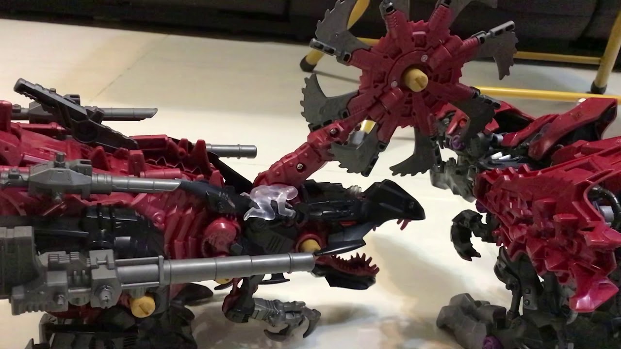 ZOIDS WILD Transformers DEATH REX VS GENOSPINO VS GRIMLOCK - YouTube