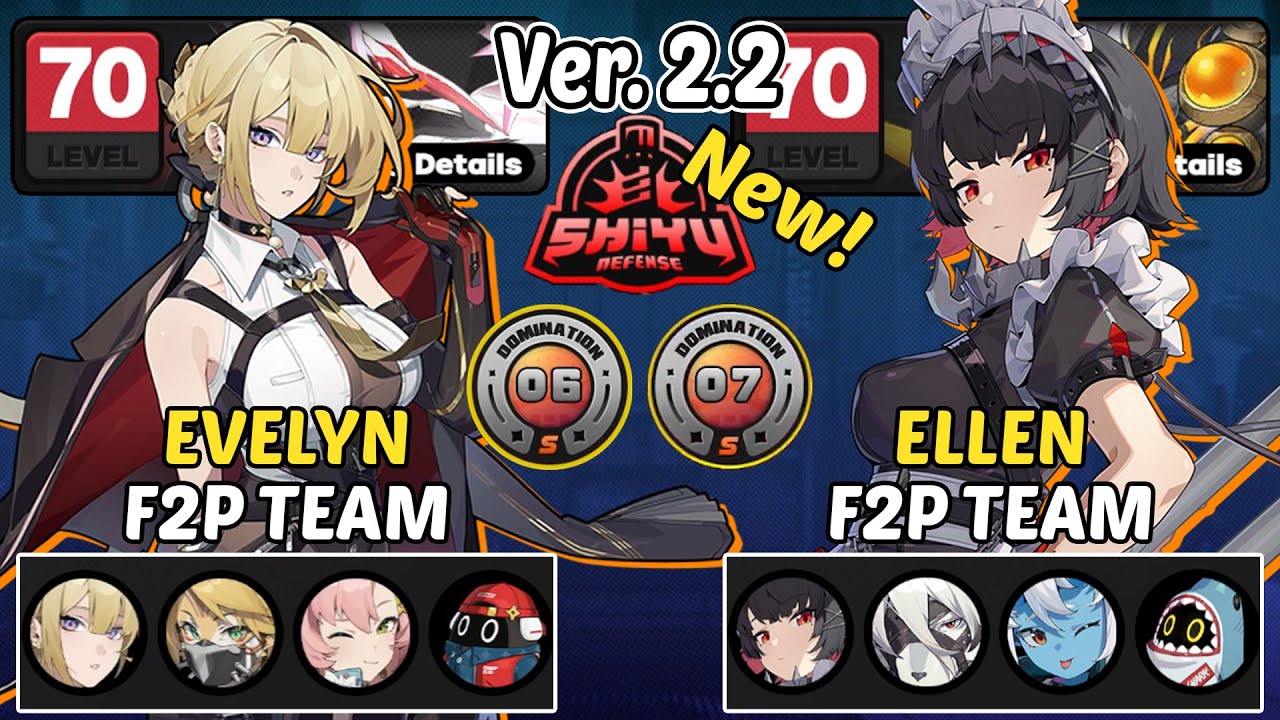 NEW Shiyu Defense 6-7 - F2P Team M0W0 Evelyn & Ellen | Zenless Zone ...
