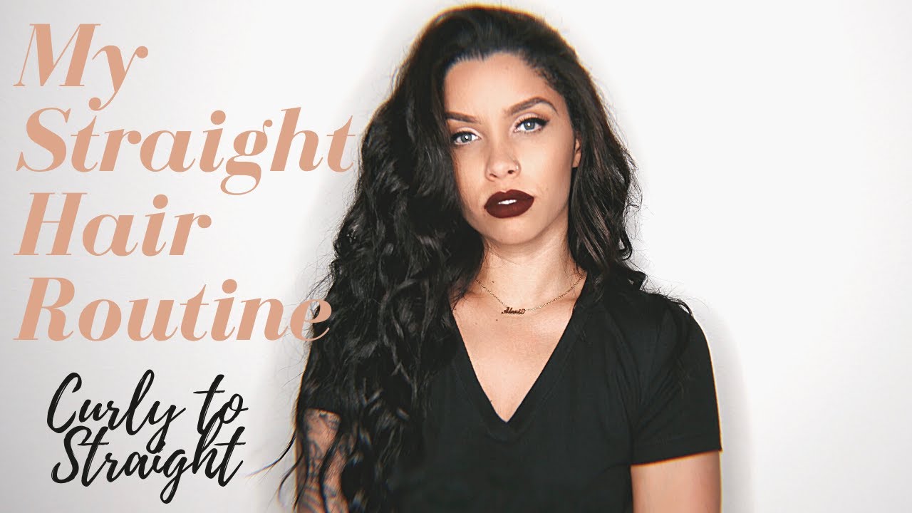 My Straight Hair Routine - YouTube