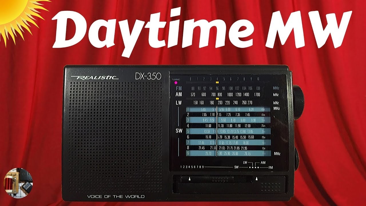 Realistic DX-350 Shortwave Radio Daytime MW - YouTube