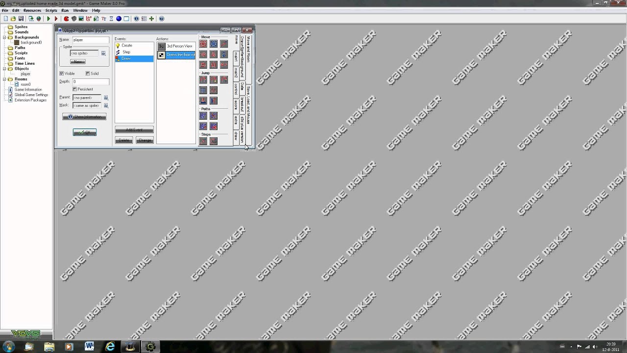 game maker 8 how to make 3d models - YouTube