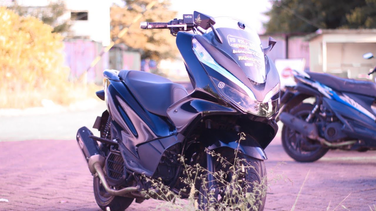 HONDA PCX 150 HITAM MODIFIKASI RINGAN - YouTube