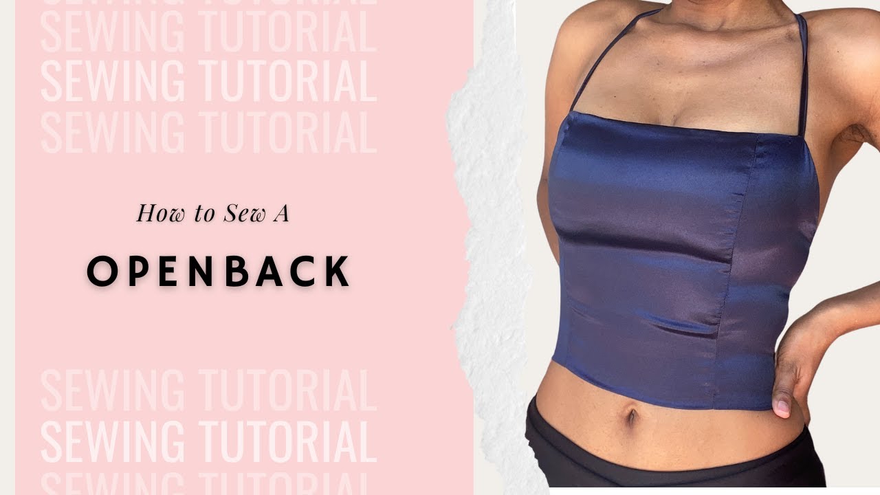 DIY Openback Crop Top | How to sew an open back crop top| Easy Sewing ...