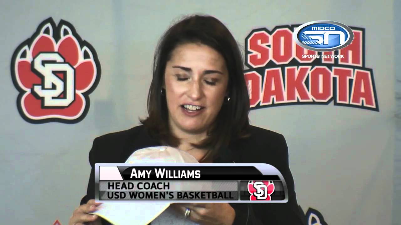 USD Introduces New Women's Basketball Coach Amy Williams - YouTube