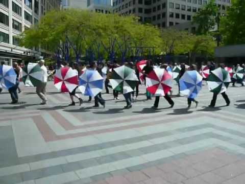 Umbrella Flash Mob (Front View) - YouTube