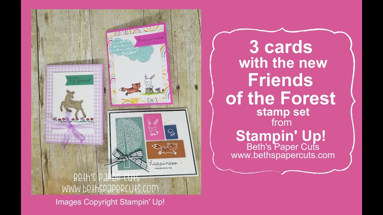 Three cards with the new Friends of the Forest stamp set from Stampin ...