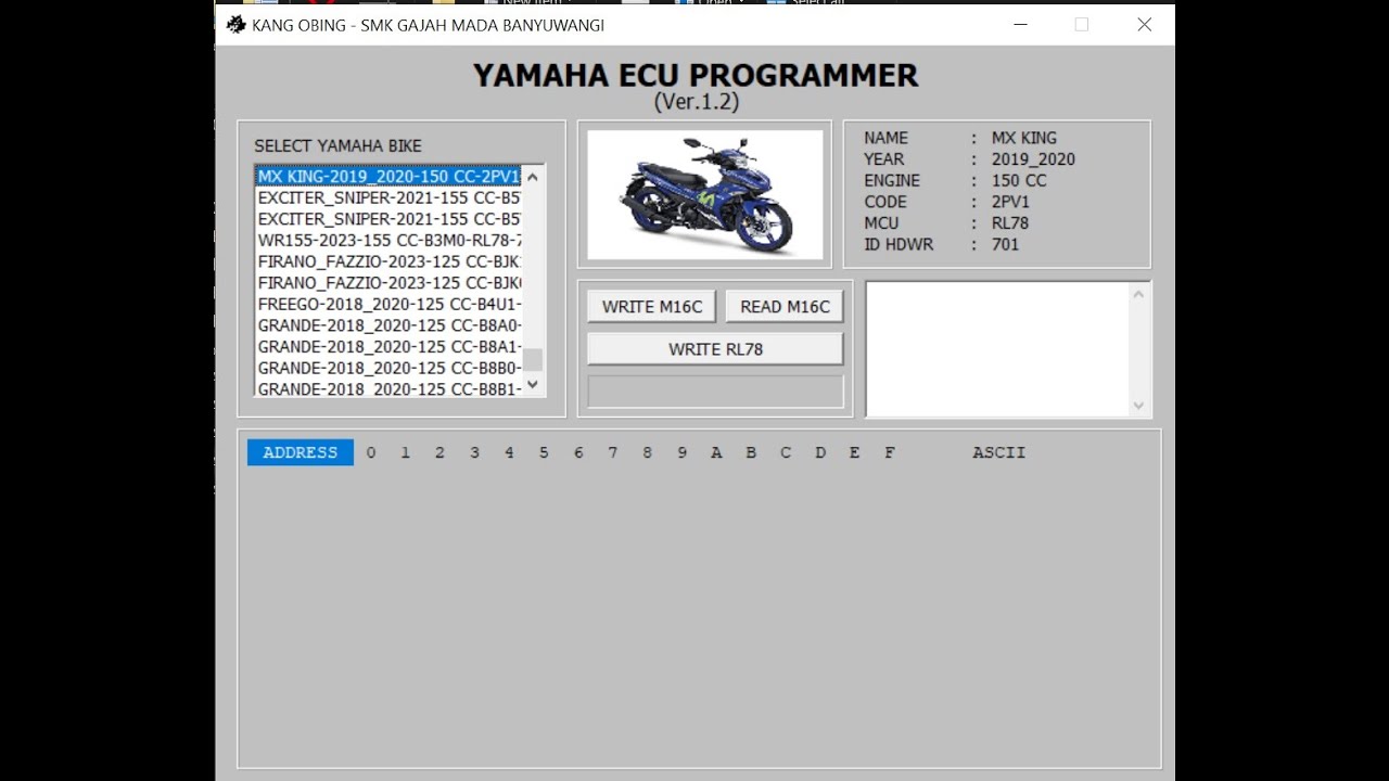 YAMAHA ECU PROGRAMMER - M16C - RL78 - YouTube