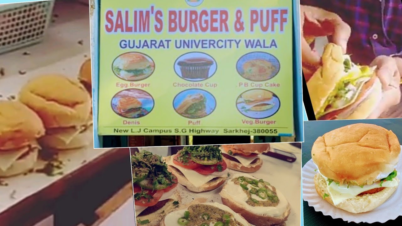 SALIM's Burger...(Gujarat University wala) very famous in AHMEDABAD ...