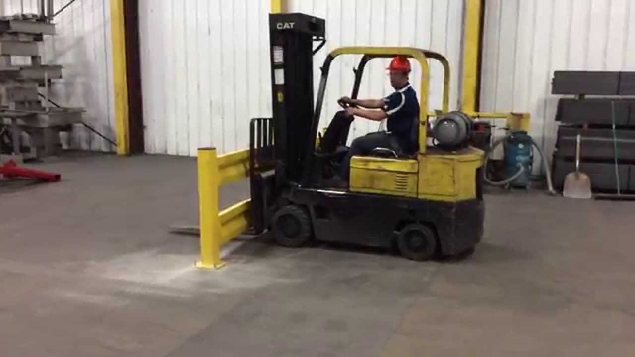Safety Rail Forklift Test - YouTube