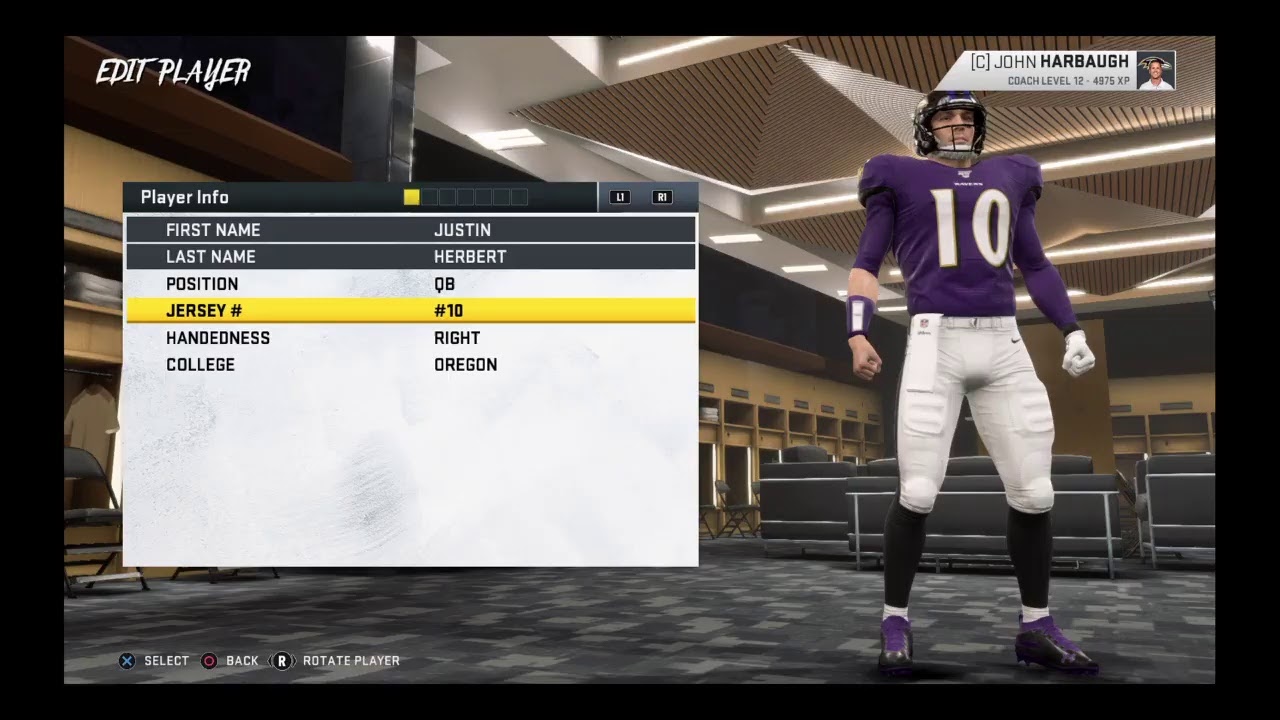 Madden 20 player edit - YouTube