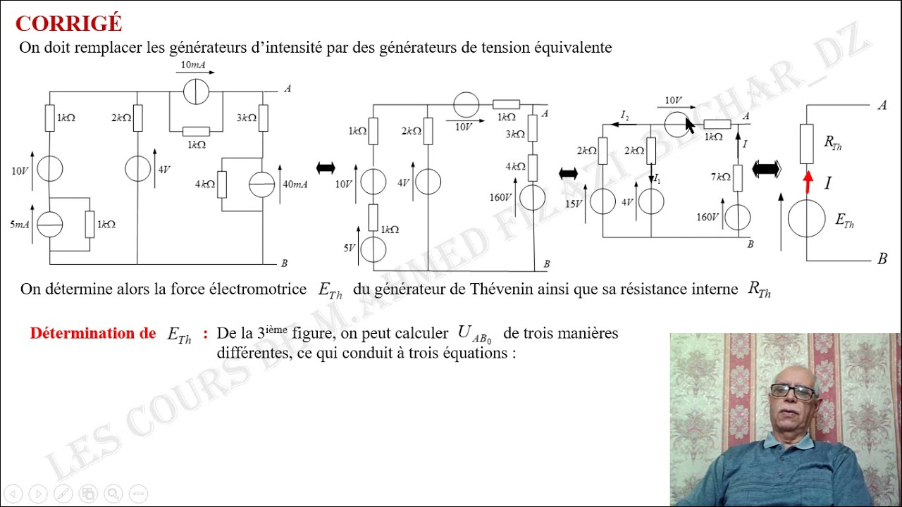Vidéo59 Électrocinétique FR Cours 6 - YouTube
