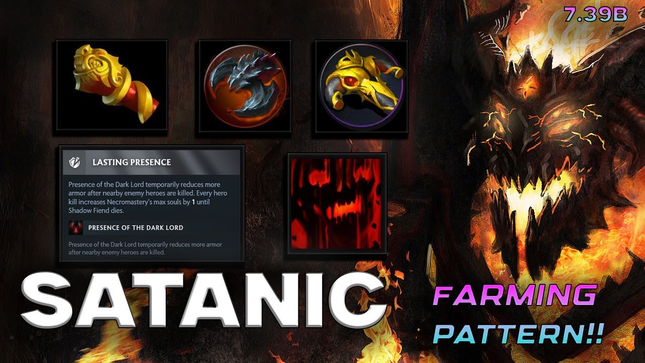 Satanic Shadow Fiend Farming Pattern vs Nigma Galaxy - Dota 2 PRO POV 7 ...
