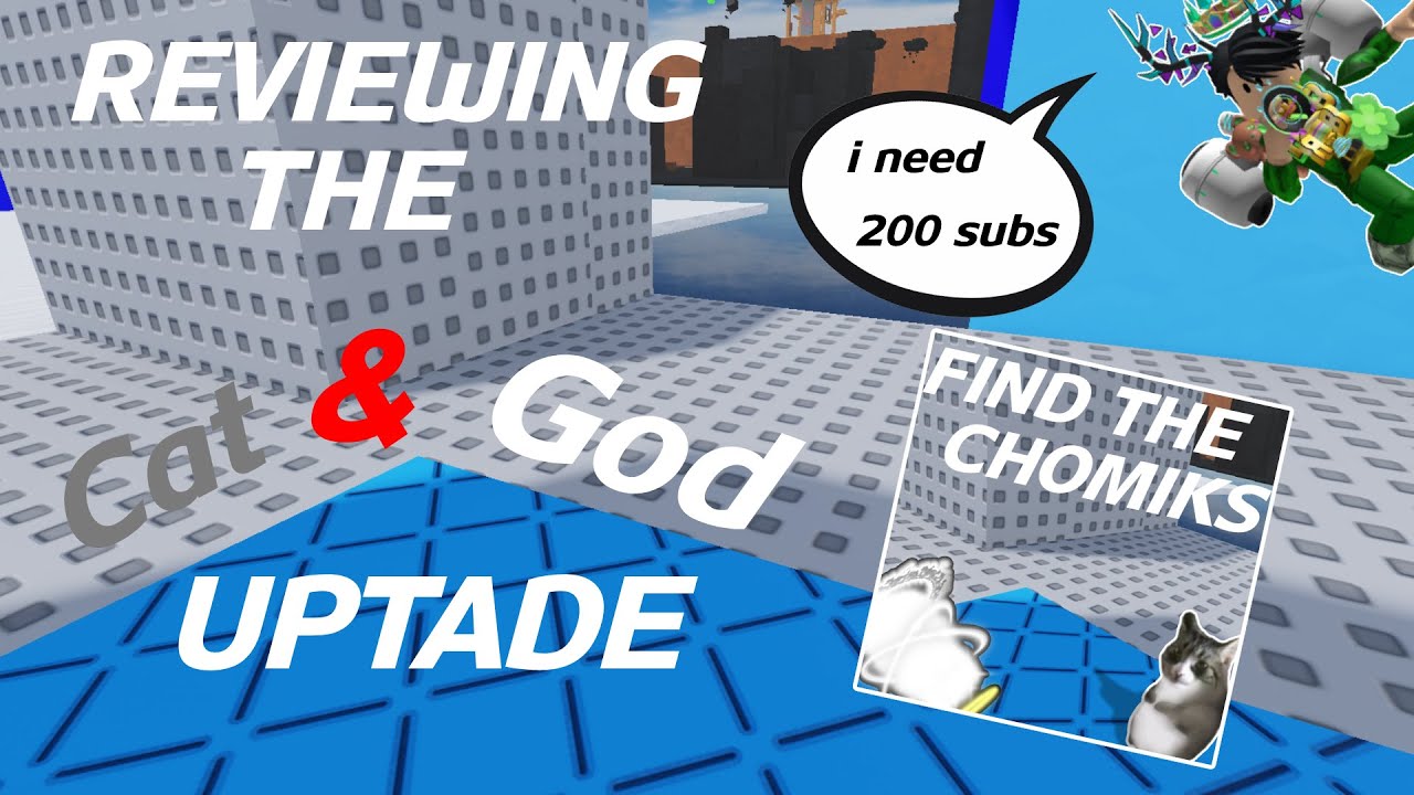 [OBBY] Reviewing the Cat & God Uptade in Find the Chomiks (obby creator ...