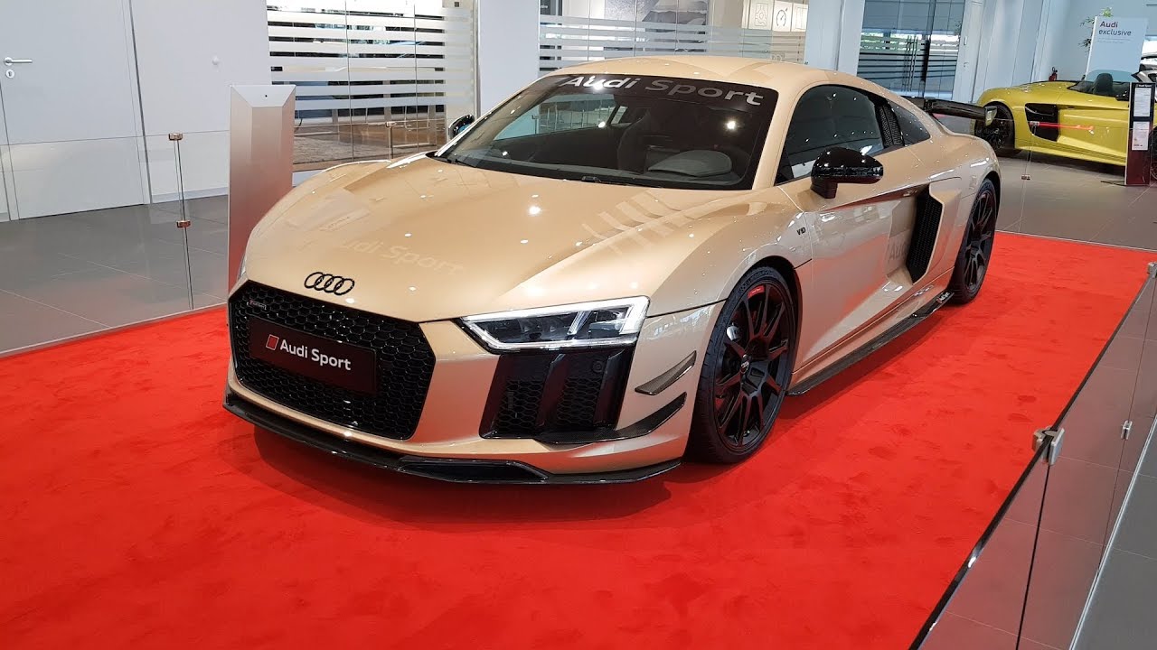 Audi R8 in gold with Performance Parts - YouTube