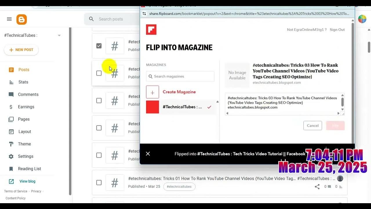 Blogspot Tubes : How To Blogspot Blogger Post Direct Share To Flip INTO Magazine {Tricks 02 ...