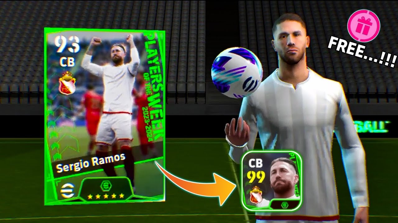 How to get New SERGIO RAMOS Booster Card on free spin - eFootball 24 ...