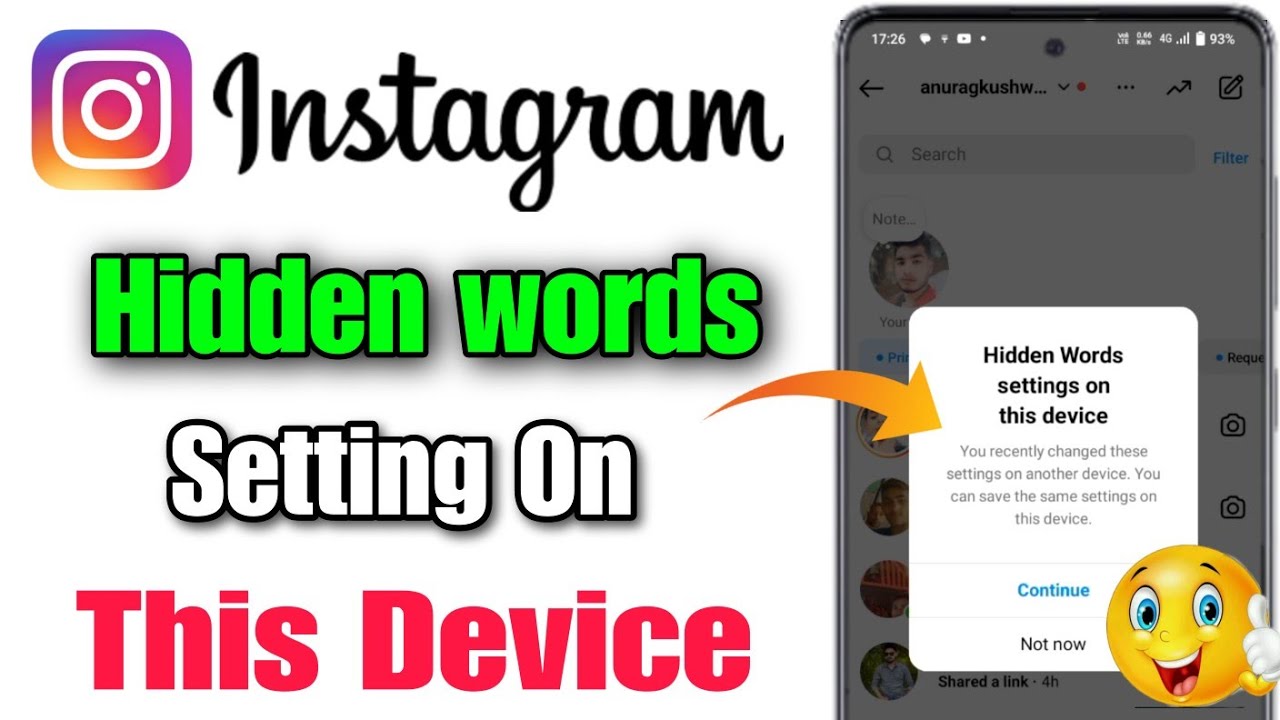 Hidden words settings on this device instagrm |instagram par hidden ...