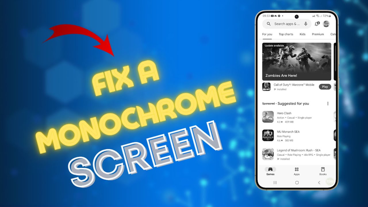 How To Fix Monochrome Screen on Galaxy S24 - YouTube