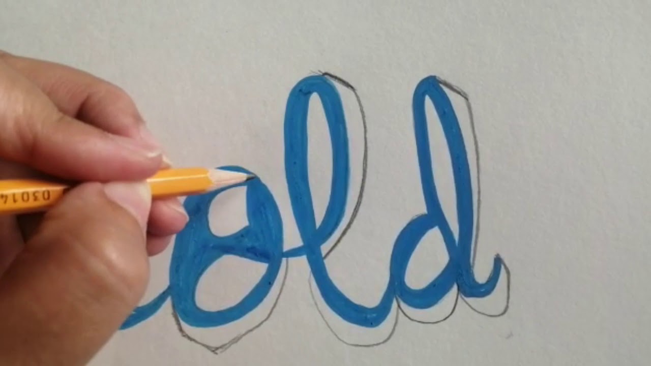 Ejercicio breve de práctica de mano escrita en 3D - YouTube