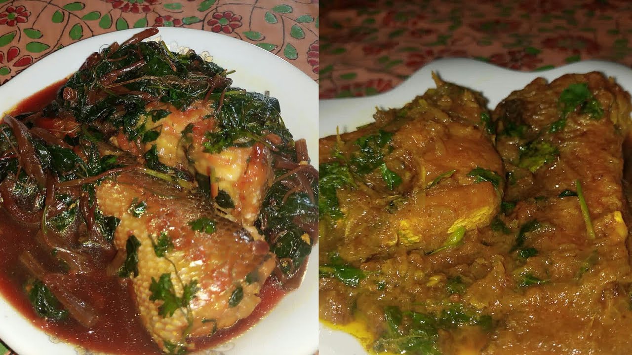 2 Easy Fish Recipe |Red Amaranth With Poya Fish And Poya Fish Curry ...