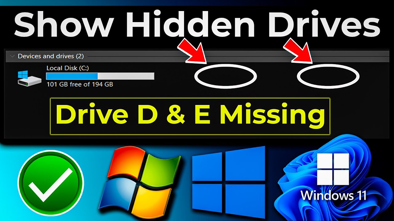 How To Fix D Drive Or E Drive Not Showing My Computer 2025 | Show ...