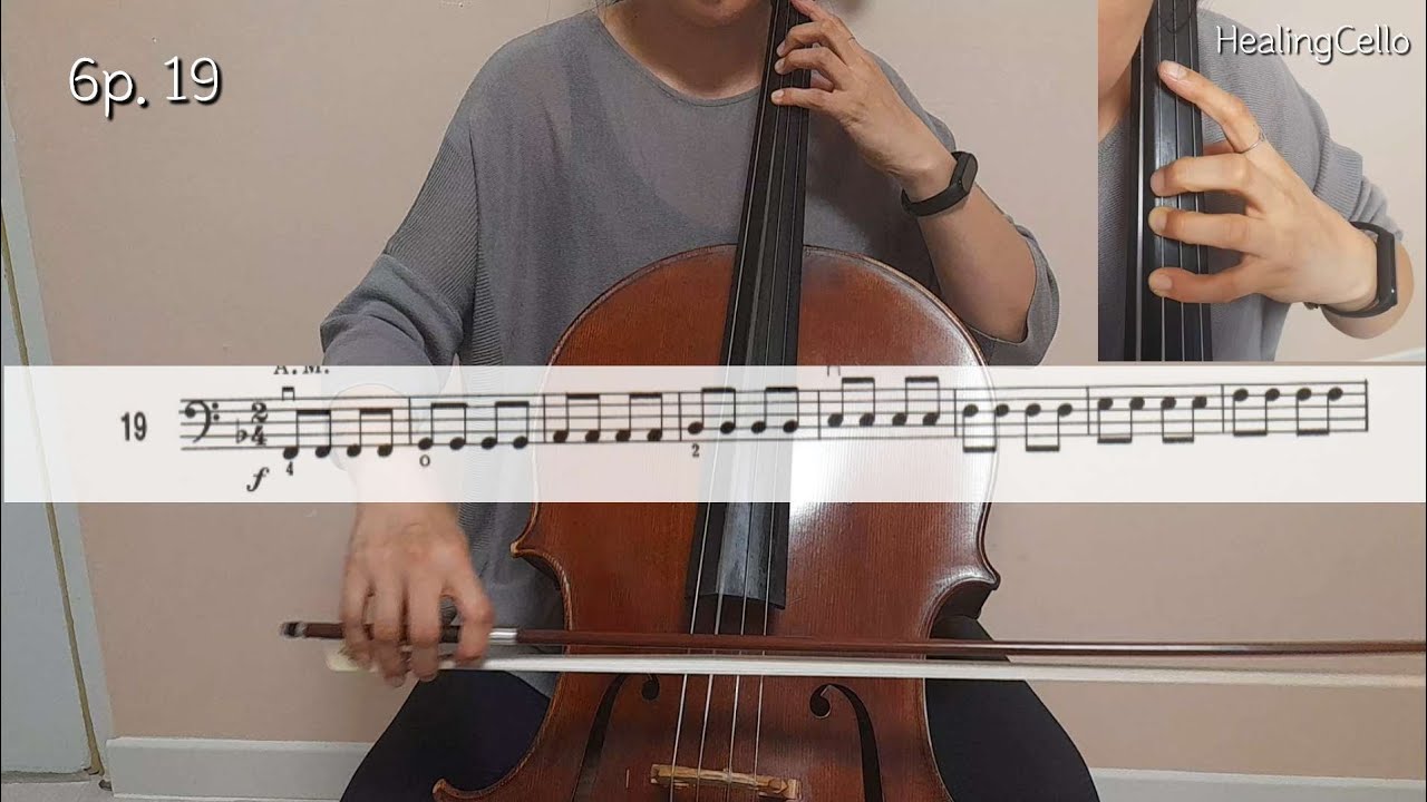 [첼로홈트] 스트링빌더2 No.19 | 첼로배우기 | 첼로활쓰기 | 첼로기초 | 첼로자세 | 성인첼로 | string builder cello | cello lesson ...