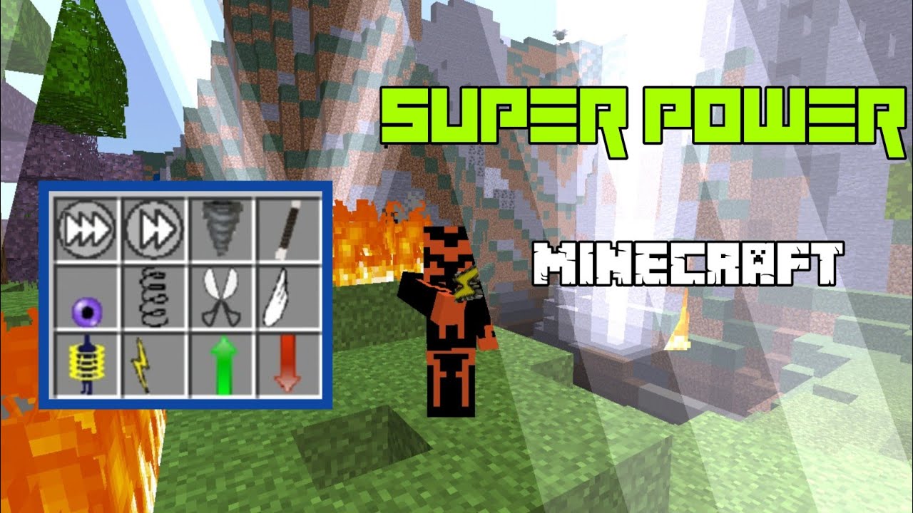 Minecraft But You Have A Super Power | Minecraft Pe Mod | Mod by mno ...