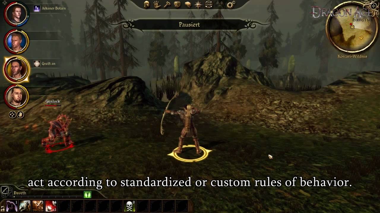 Dragon Age Origins Tutorial 2 : Combat System (English Sub-Titles ...