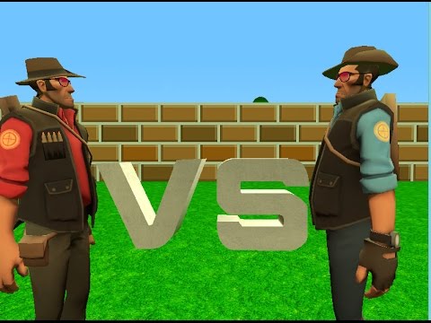 Gmod battles:RED Snipers VS BLU Snipers - YouTube