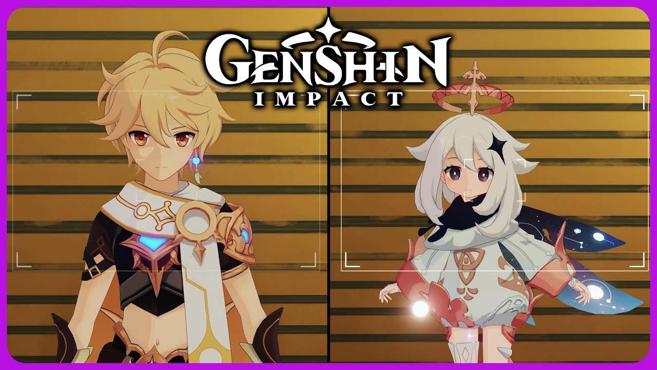 Traveler and Paimon mugshot - Genshin Impact 4.1 - YouTube