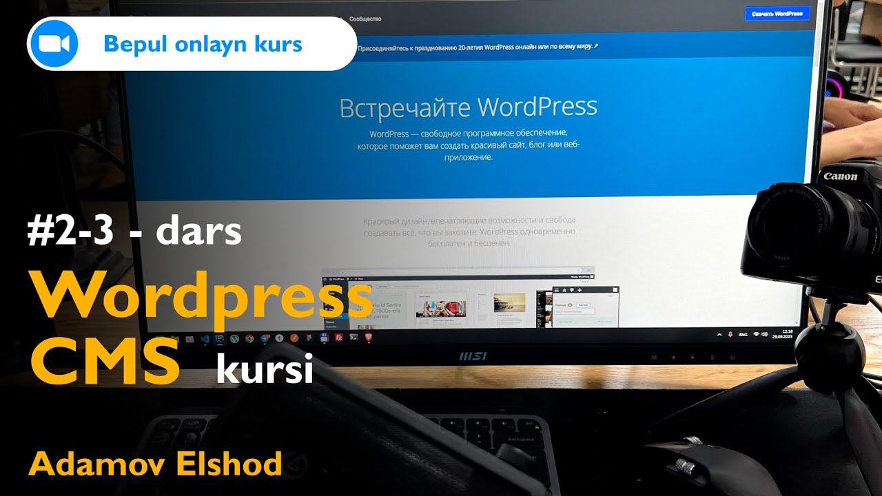 "Wordpress CMS" kurs - #2_3 darsi - YouTube