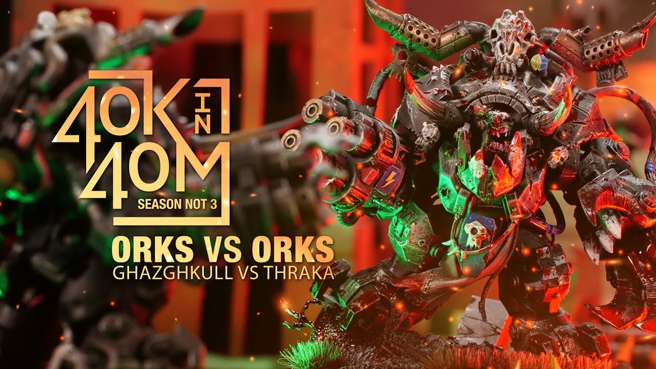 Too many Orks? Never! Orks Vs Orks 40k in 40 Mins Warhammer Battle ...
