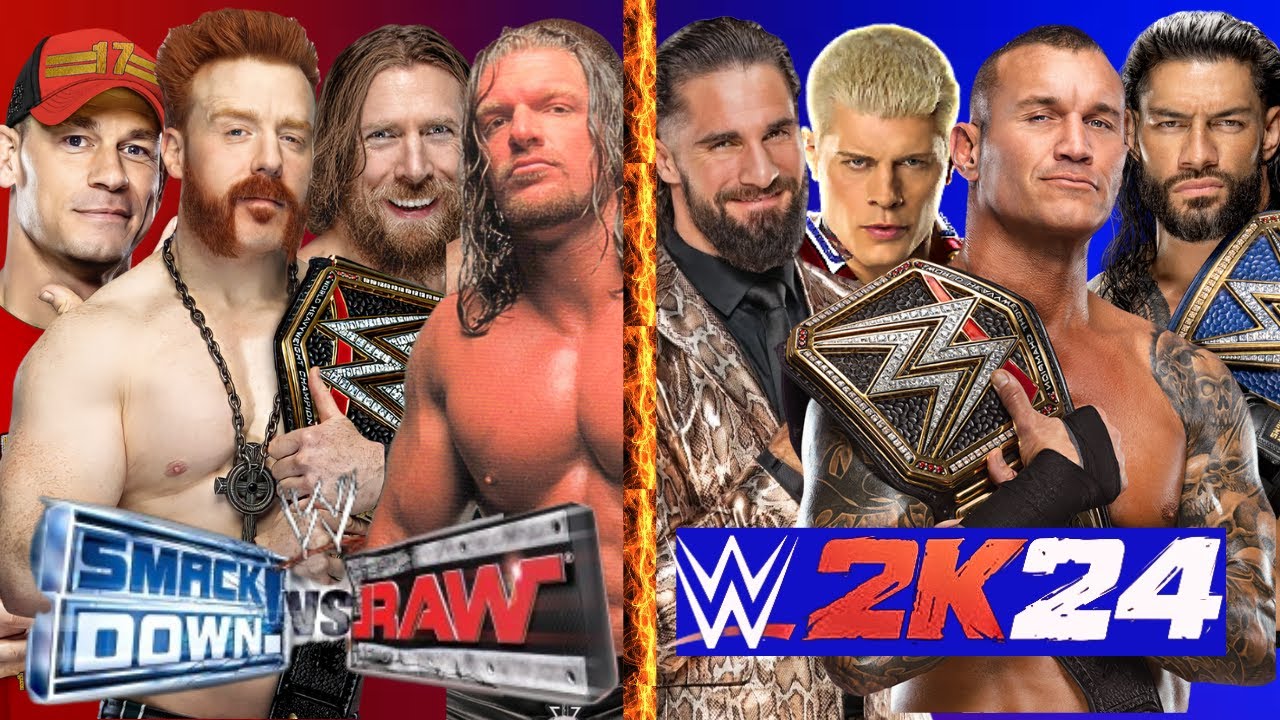 EPIC GAMEPLAY | WWE SMACKDOWN V RAW VS WWE 2K24 | COMPARISON BETWEEN ...