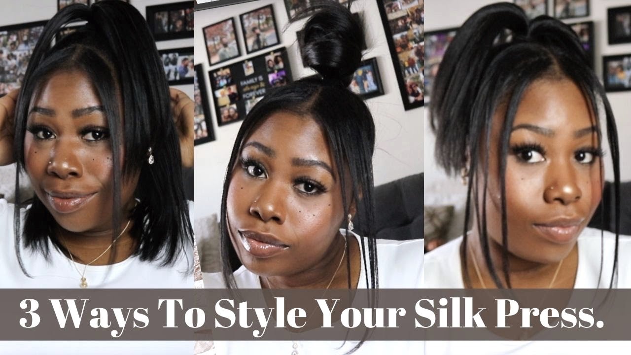 3 WAYS TO STYLE YOUR SILK PRESS - YouTube