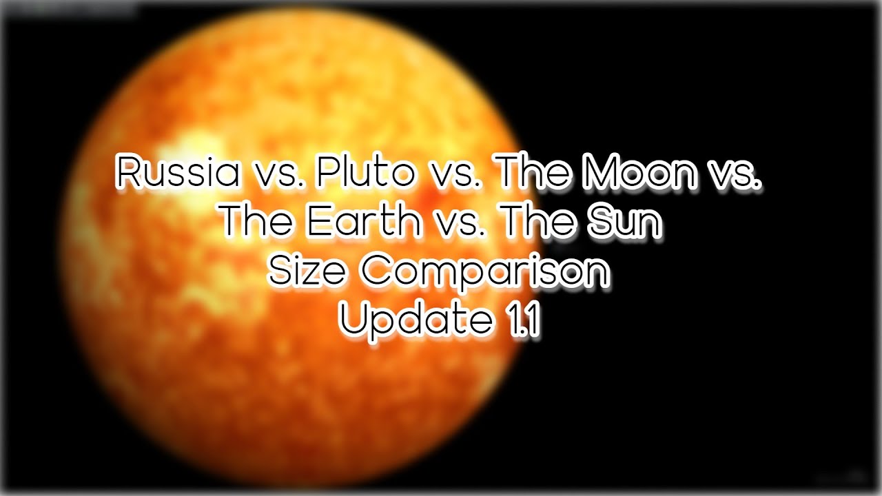 Russia vs. Pluto vs. The Moon vs. The Earth vs. The Sun | Update 1.1 | Algodoo - YouTube