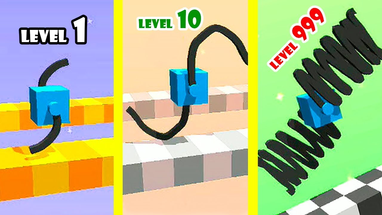 Draw Climber! Max Upgrade of The Cube and All Levels! This Is The ...