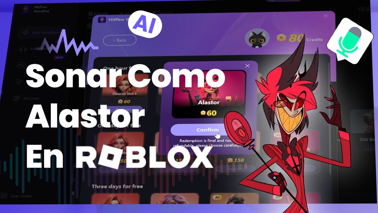 Cómo sonar como Alastor en Roblox | Cambiador de voz en tiempo real con ...