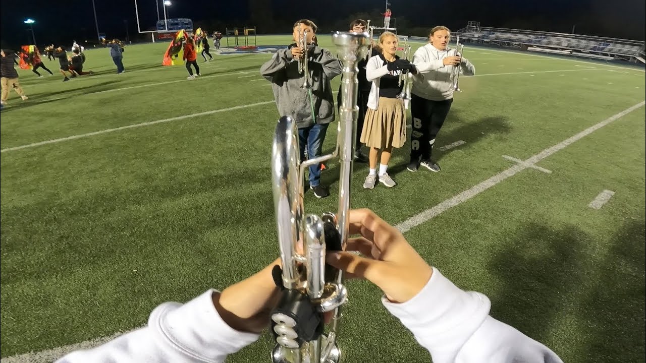 GRC Marching band 2021 show Ole! Trumpet Headcam - YouTube