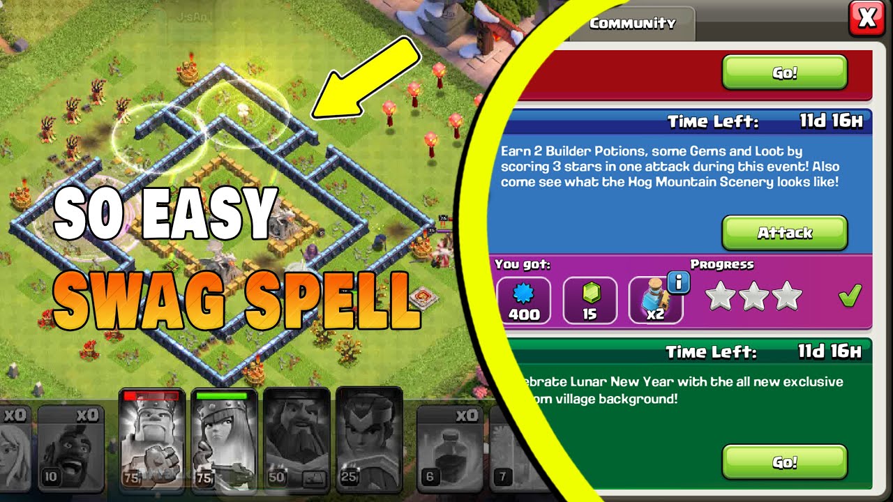 Hog Mountain Challenge Super Easy 3 Star | COC Events - Coc Warriors ...