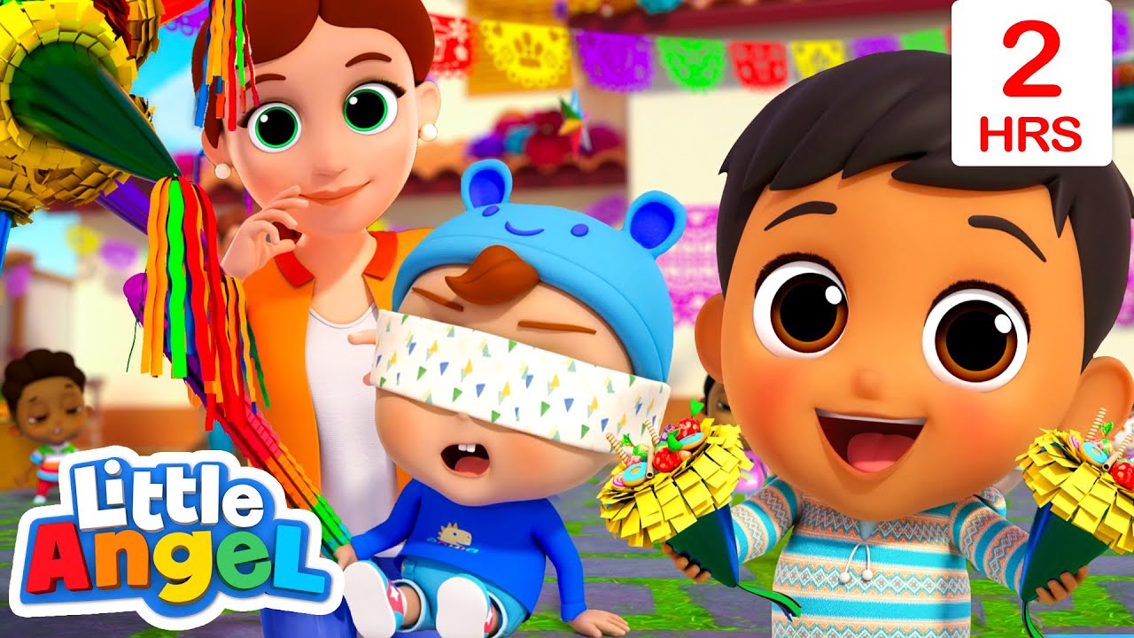 Piñata Party Time | Little Angel | Nursery Rhymes for Babies - YouTube