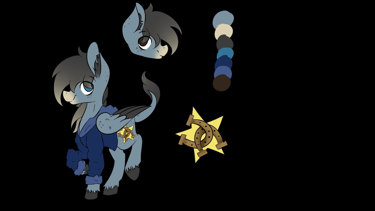 Lucky Star Reference Sheet - Speedpaint - YouTube