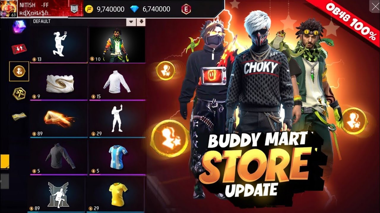 Next Buddy Mart Store Update Free Fire | Ob48 Update Free Fire | Free ...