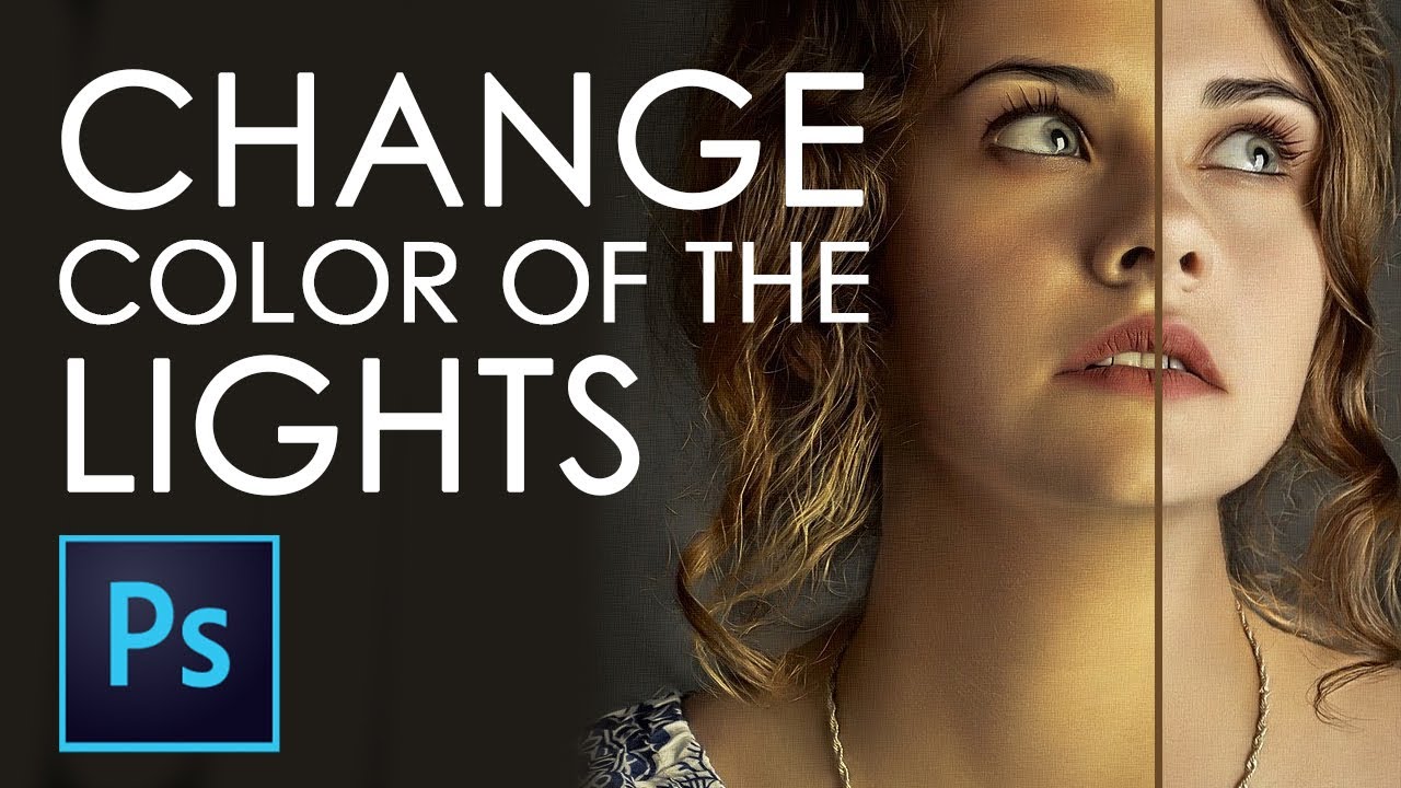 change color of the lights in photoshop - YouTube