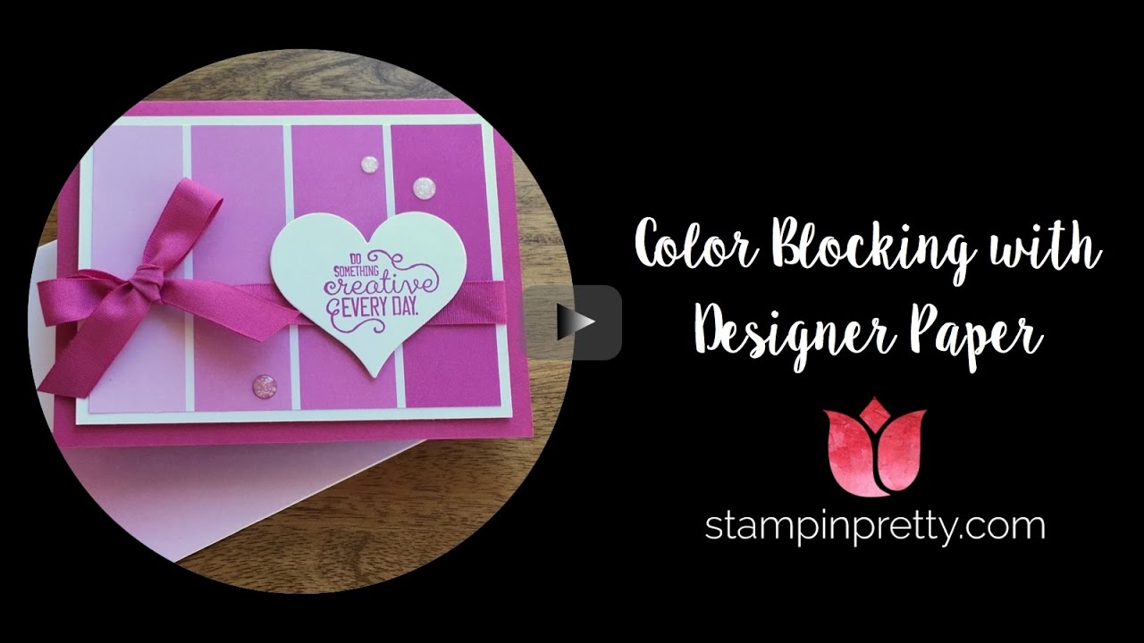 WOW! Color Blocking With Designer Paper - YouTube