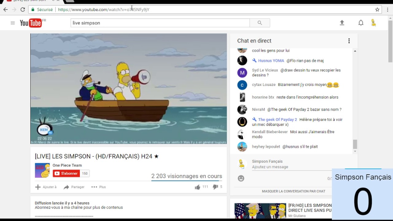 🔴 [LIVE - EN DIRECT] LES SIMPSON FRANCAIS - YouTube