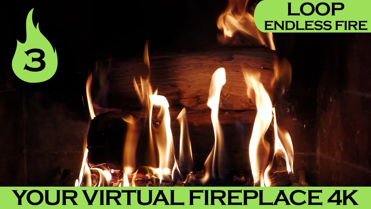 Endless Fire LOOP #3 Wood Logs Looped Burning with Crackling Fire ...