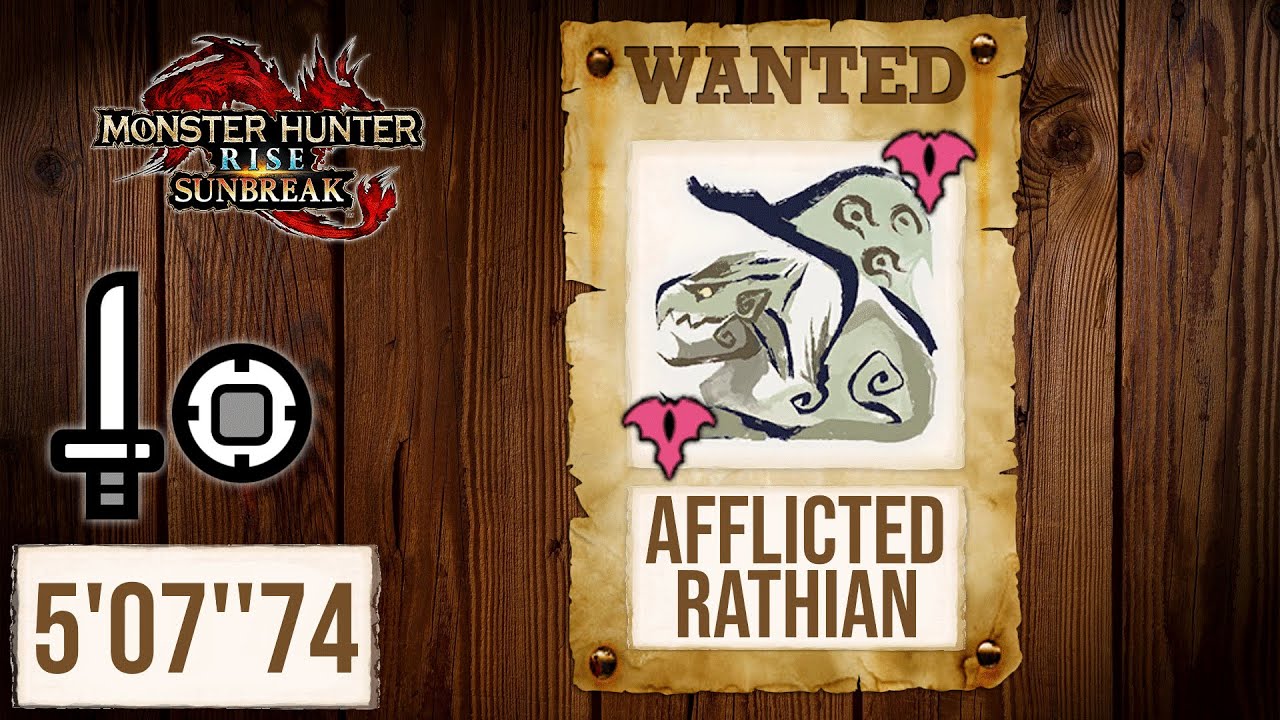 MHR Sunbreak | Solo Afflicted Rathian (Sword and Shield | SnS) - 5'07 ...